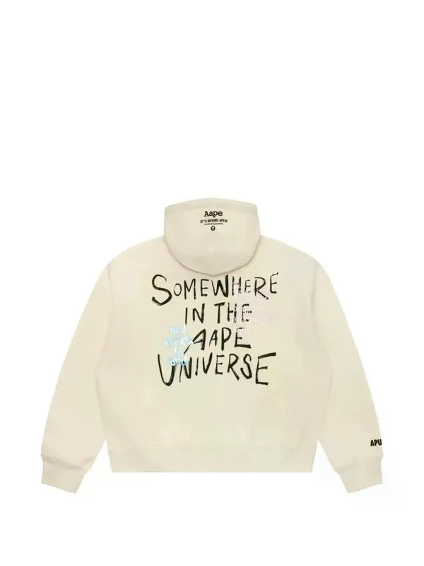 AAPE BY *A BATHING APE Moonface Slogan-print Hoodie