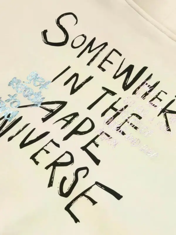 AAPE BY *A BATHING APE Moonface Slogan-print Hoodie