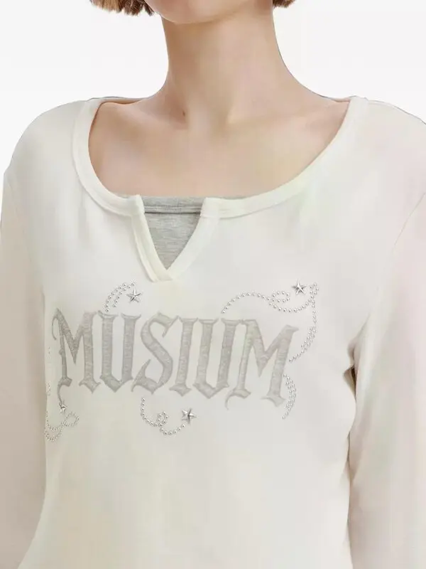 MUSIUM DIV. Logo-print Layered-effect T-shirt