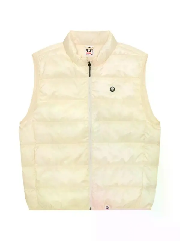 AAPE BY *A BATHING APE Quilted Logo-patch Gilet - Neutrals