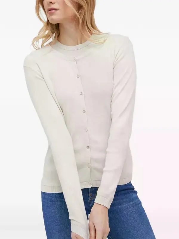 BENETTON Buttoned Cardigan - Neutrals