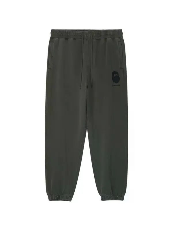FINGERCROXX Logo-print Drawstring-waist Track Pants - Grey