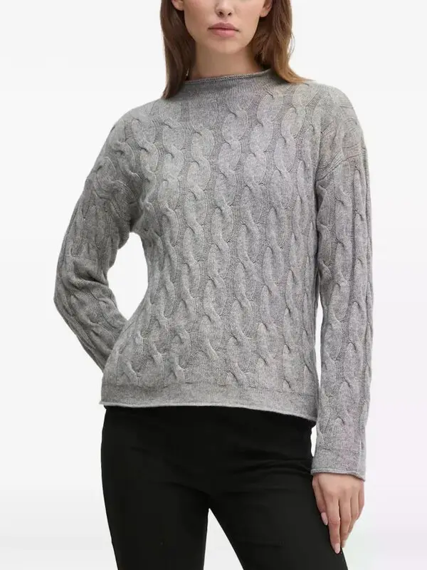 BENETTON Cable Knit Jumper - Grey