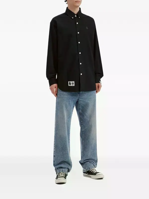FINGERCROXX Logo-patch Button-down Shirt