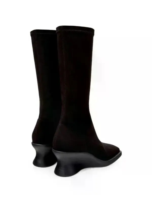 Camper Louise Wedge Ankle Boots - Black