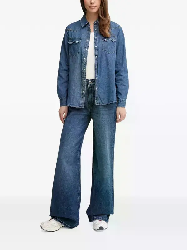 BENETTON Chest-pockets Denim Shirt
