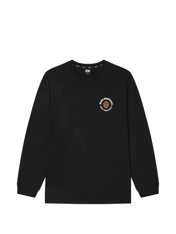 FINGERCROXX Graphic-print Long-sleeve T-shirt - Black