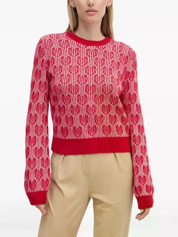 BENETTON Patterned Sweater - Red