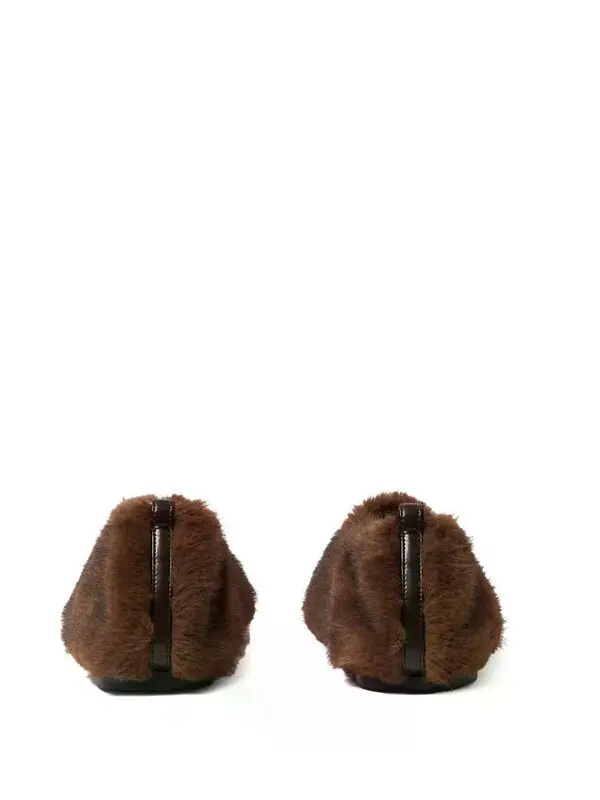 Stella McCartney Mink Ankle Chain Ballerina Flats - Brown