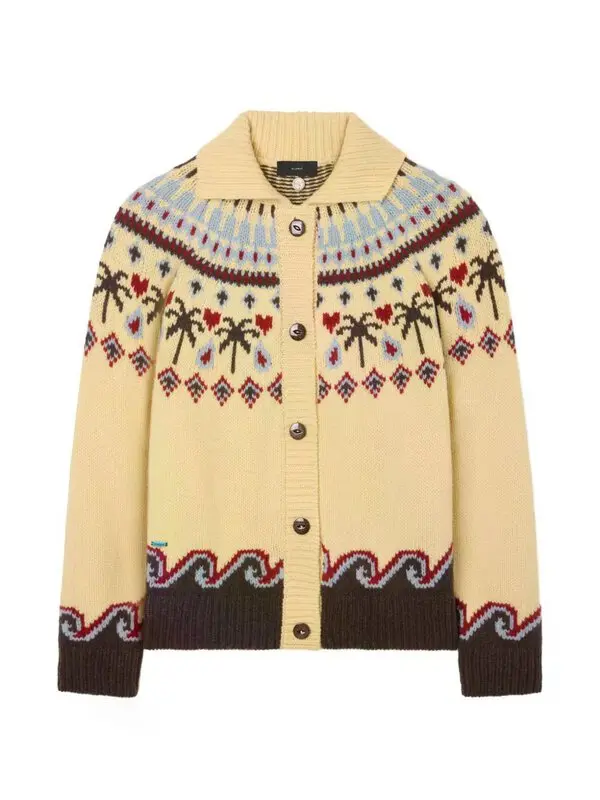 Alanui Sweet Winter Jacquard-knit Cardigan