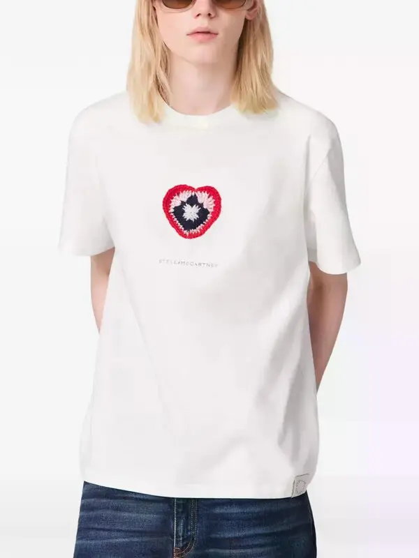 Stella McCartney Crochet-heart T-shirt