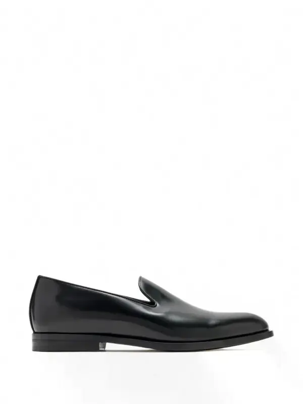 Brunello Cucinelli Polished-leather Loafers - Black