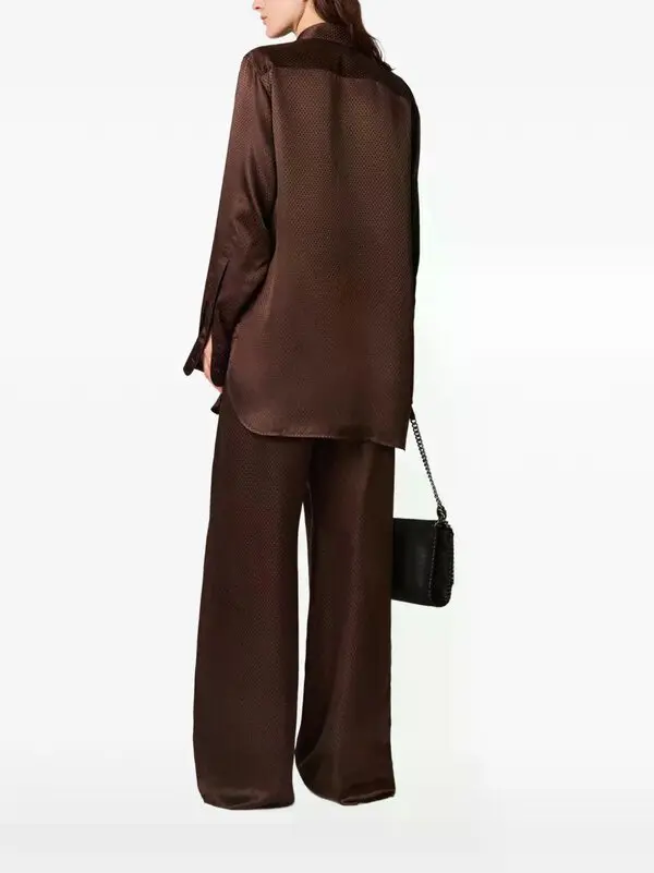 Stella McCartney Star Silk Jacquard Wide-leg Pants