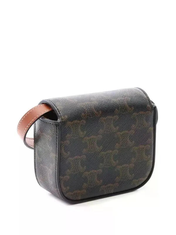 Celine 2020-2026 Mini Triomphe Coated Canvas Claude Crossbody Bag