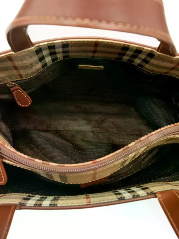 Burberry Haymarket Check Coated Canvas Tote Bag