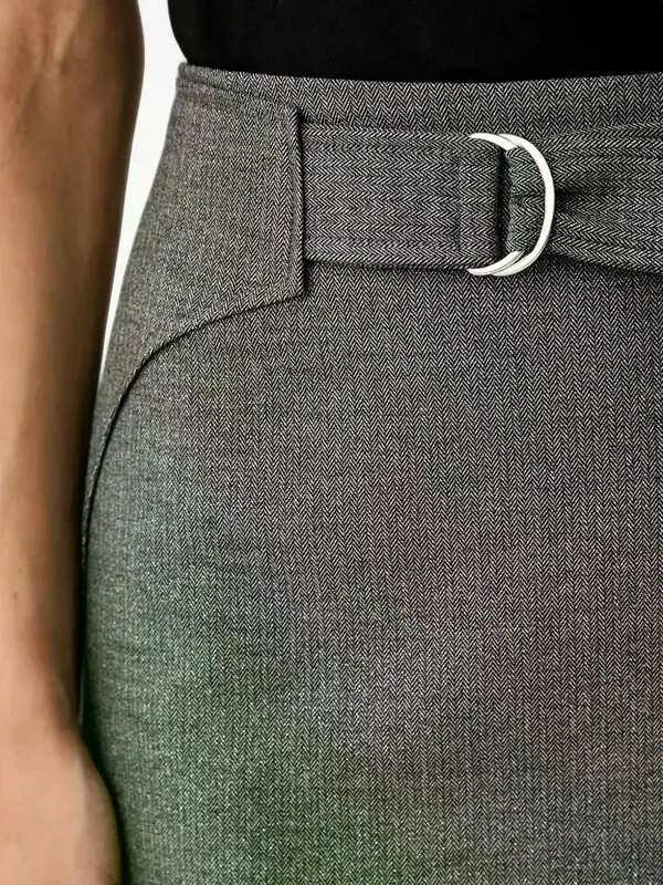 FRACOMINA Belted Herringbone-pattern Mini Skirt