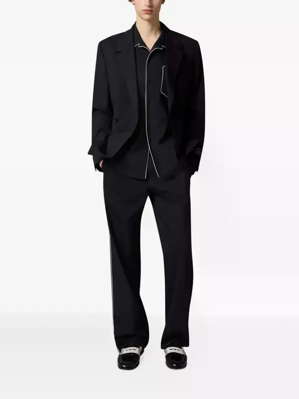 MSGM Logo-patch Double-breasted Jacket