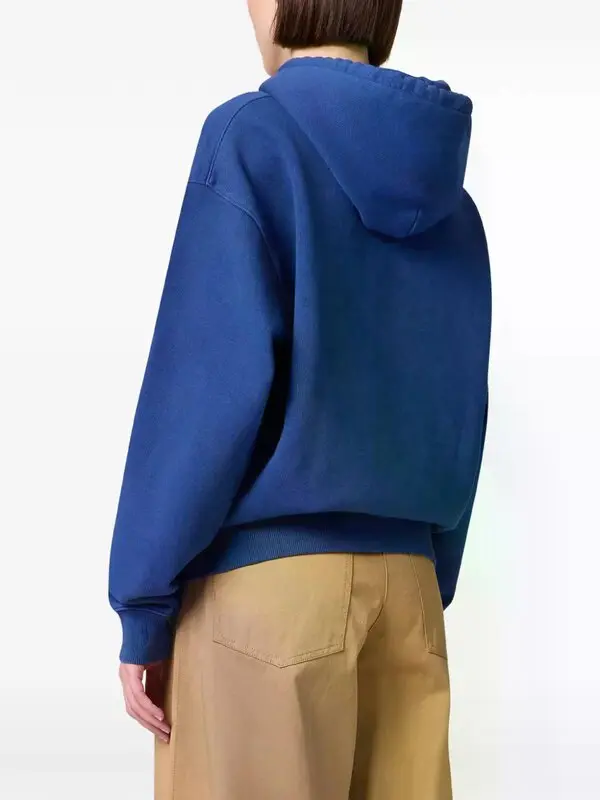 MSGM Embroidered-logo Pouch-pocket Hoodie