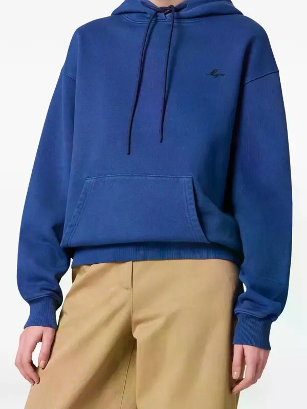 MSGM Embroidered-logo Pouch-pocket Hoodie