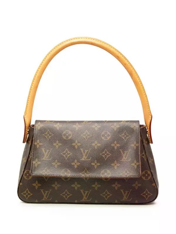 LOUIS VUITTON 2002 Monogram Mini Looping Shoulder Bag - Brown