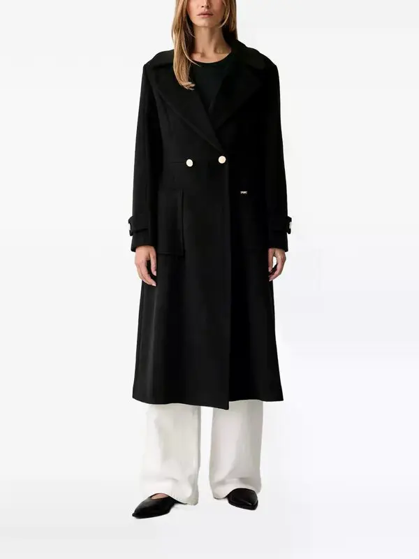 FRACOMINA Double-breasted Coat - Black