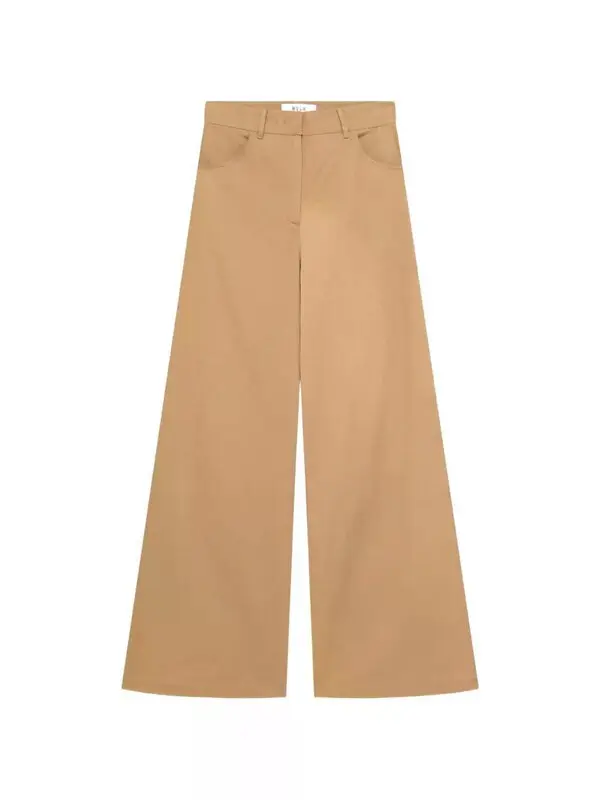 MSGM Logo Patch Wide-leg Trousers