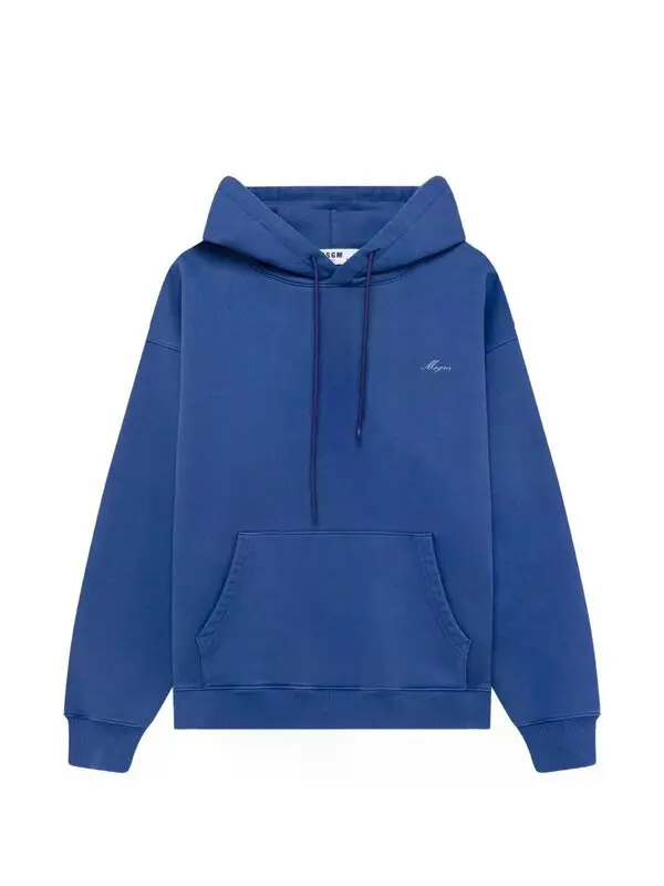 MSGM Logo-embroidered Drawstring Hoodie