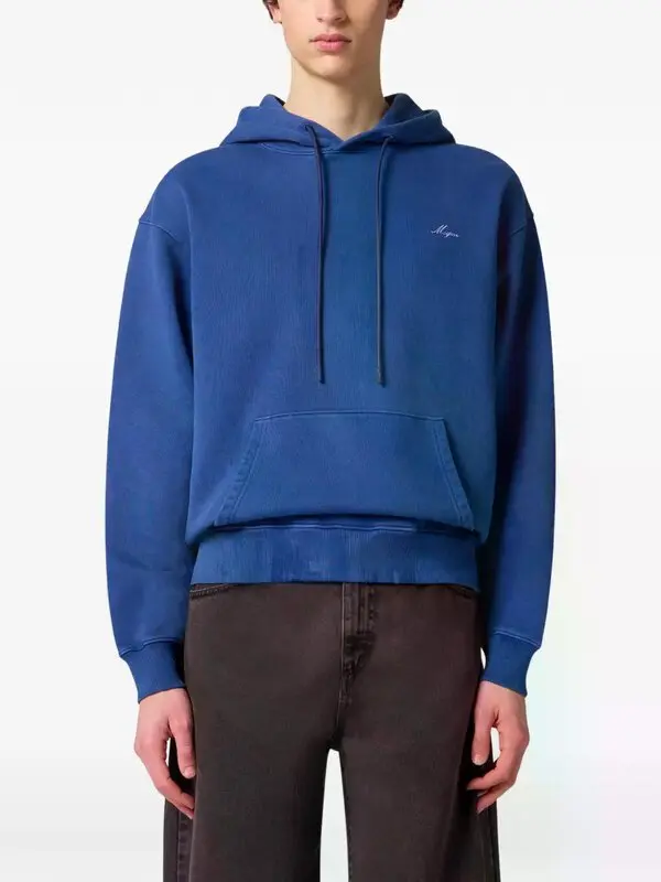 MSGM Logo-embroidered Drawstring Hoodie