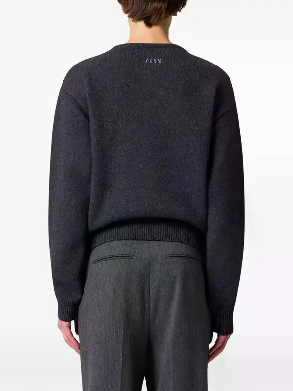 MSGM Crystal-embellished Eyelet Cardigan
