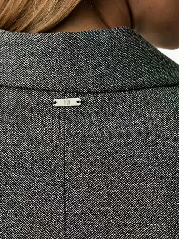 FRACOMINA Belted Herringbone Blazer