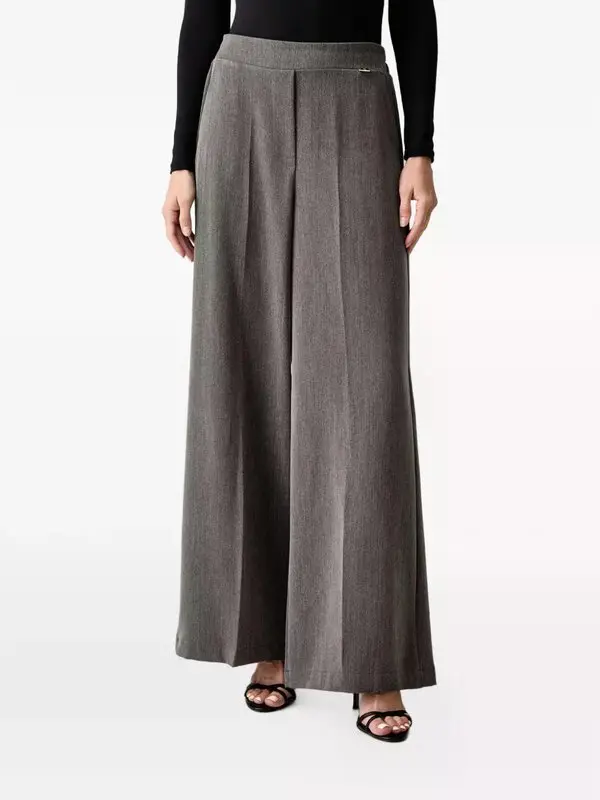 FRACOMINA Pleated Wide-leg Trousers - Grey