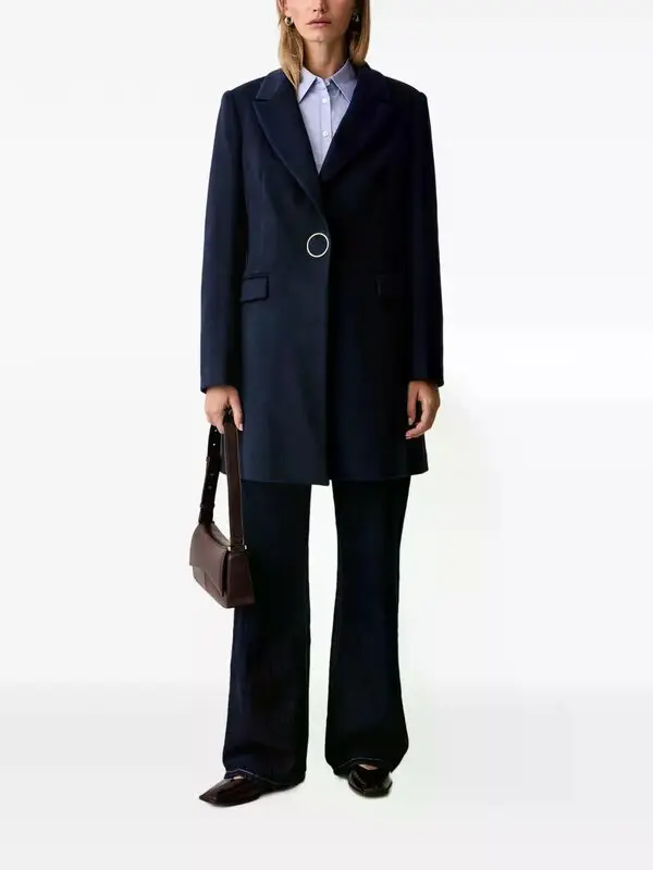 FRACOMINA Ring-detail Notched-lapel Coat