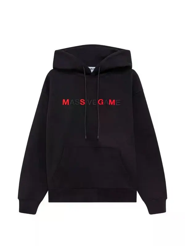 MSGM Logo-embroidered Pouch-pocket Hoodie
