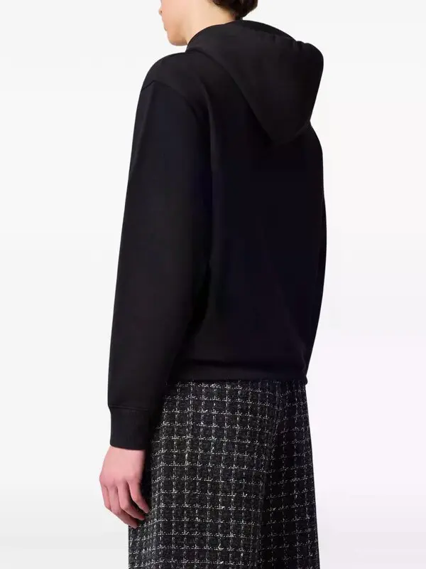 MSGM Logo-embroidered Pouch-pocket Hoodie