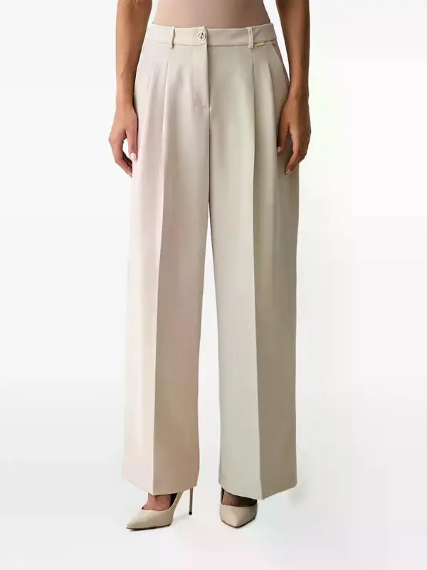 FRACOMINA Pleated Wide-leg Trousers - Neutrals