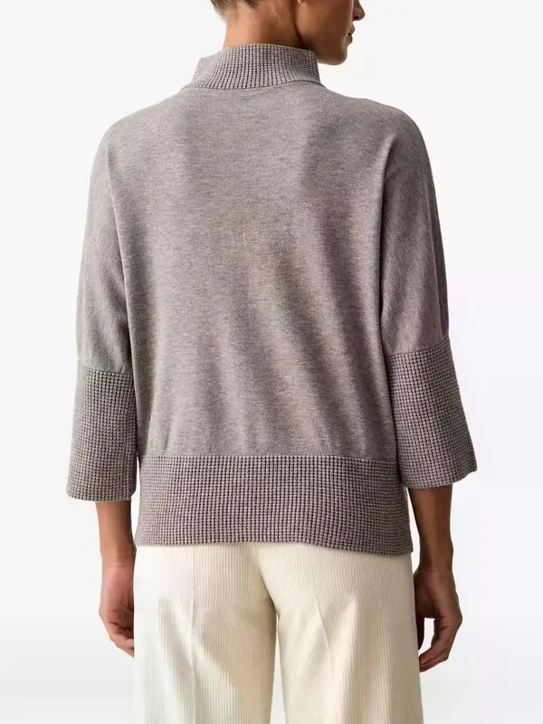 Joseph Ribkoff Quarter-zip Waffle-knit Sweater