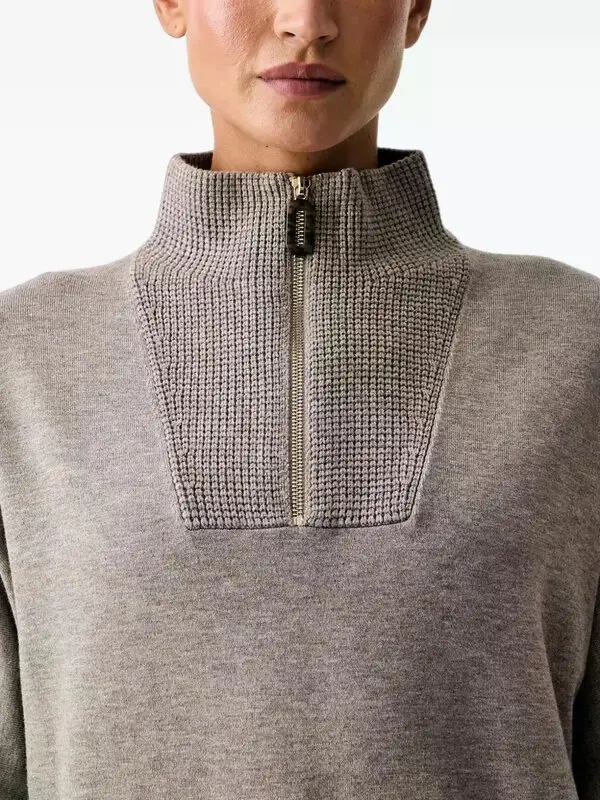 Joseph Ribkoff Quarter-zip Waffle-knit Sweater