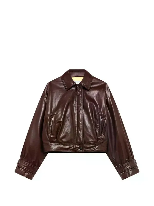 MSGM Cropped Jacket With Logo Patch