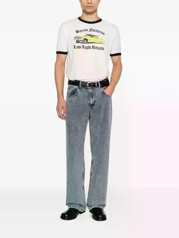 SECOND / LAYER Graphic-print Ringer T-shirt