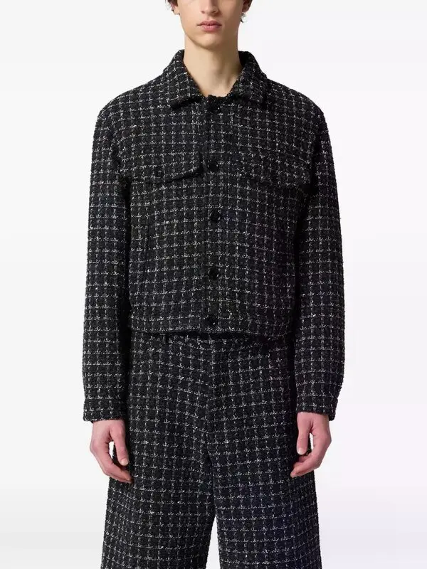 MSGM Check-pattern Tweed Jacket