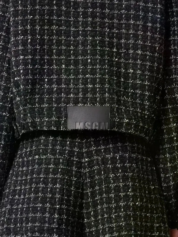 MSGM Check-pattern Tweed Jacket