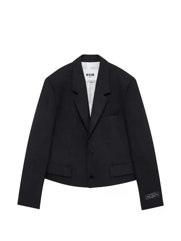 MSGM Cropped Notch-lapels Jacket