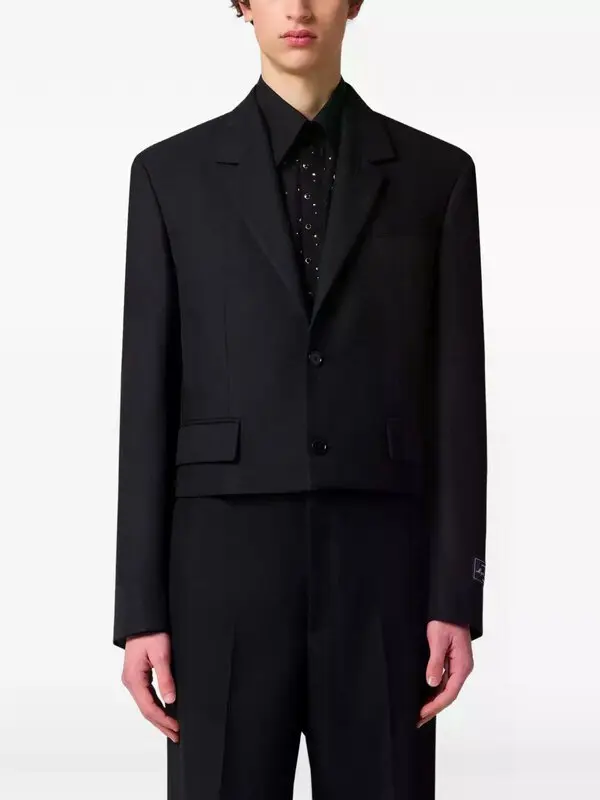 MSGM Cropped Notch-lapels Jacket