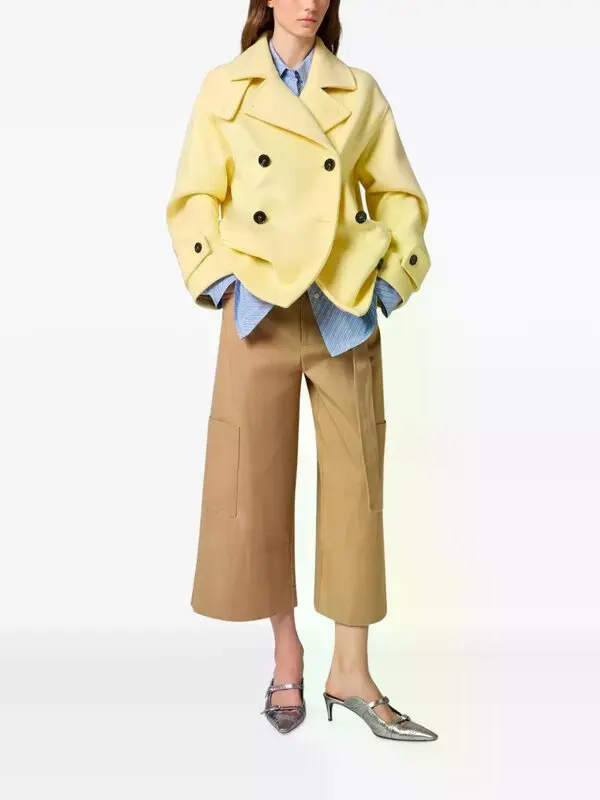MSGM Cropped Belted Trousers