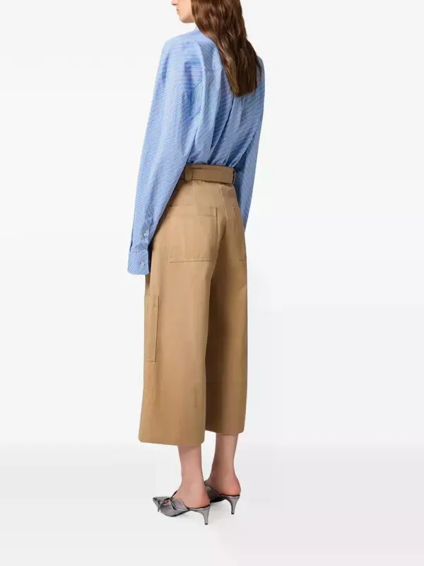 MSGM Cropped Belted Trousers