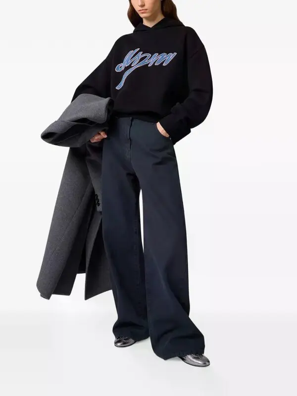 MSGM Logo-patch Oversized Hoodie