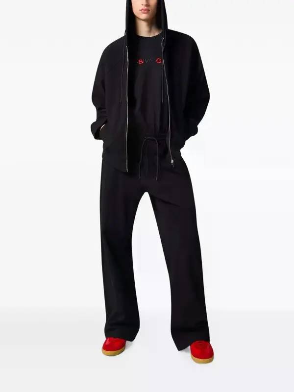 MSGM Logo-patch Zip-up Hoodie