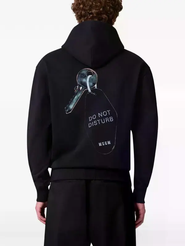 MSGM Graphic-print Drawstring Hoodie
