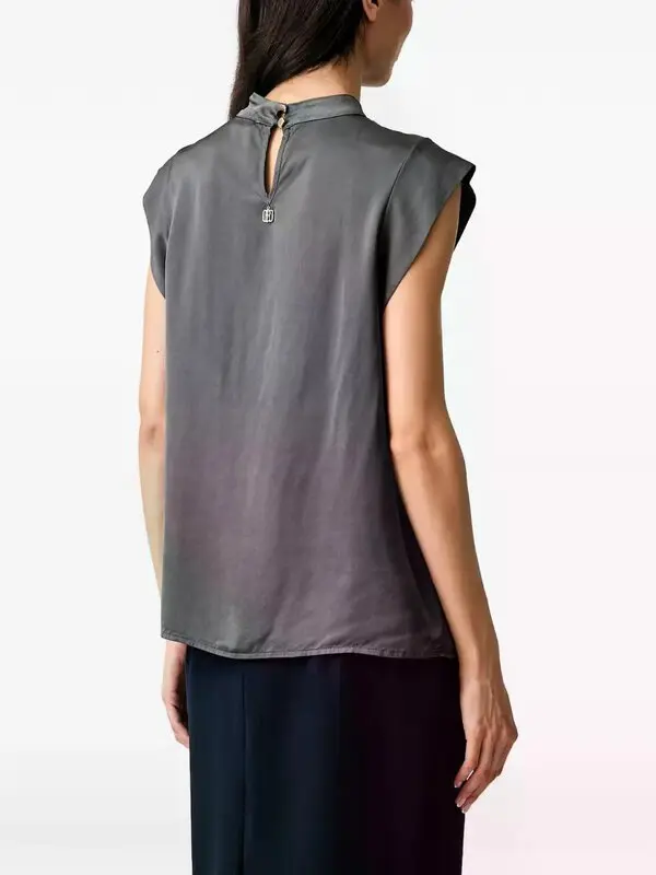 FRACOMINA High-neck Cap-sleeve Top