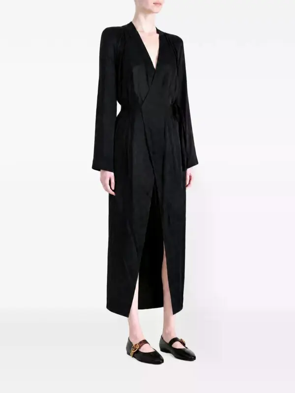 Rick Owens Wrap-style Padded-shoulder Coat
